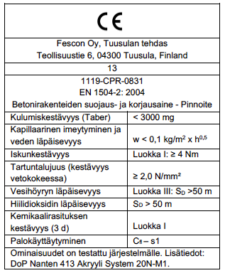 Nanten Akryyli 20N-M1